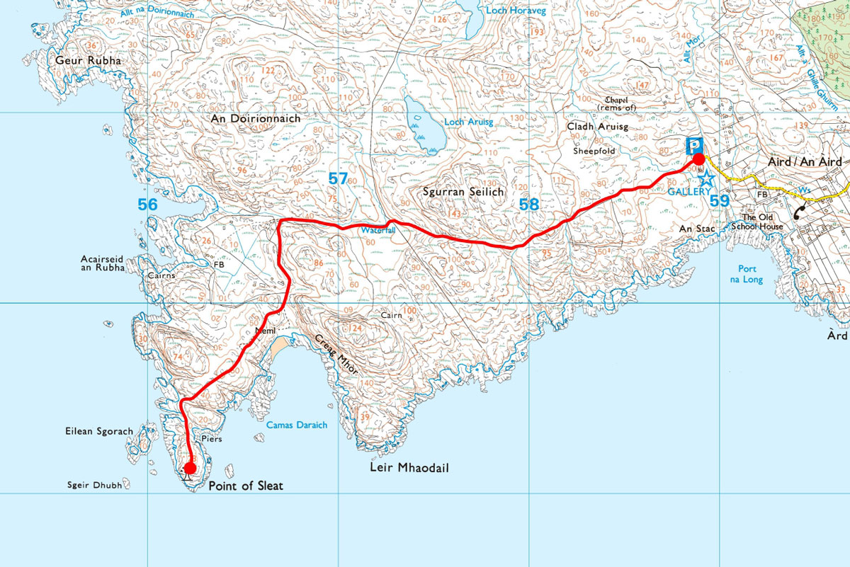 The Point of Sleat Walk on the Isle of Skye in Scotland.